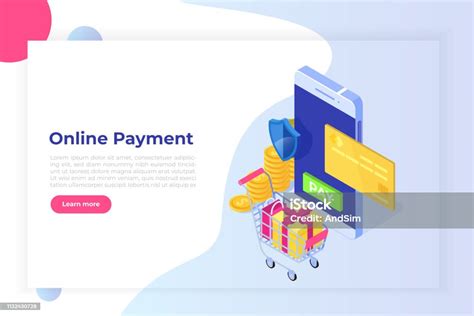 아이소메트릭 온라인 지불 온라인 개념입니다 인터넷 결제 보호 구매에 대한 스톡 벡터 아트 및 기타 이미지 구매 균형 금융 Istock