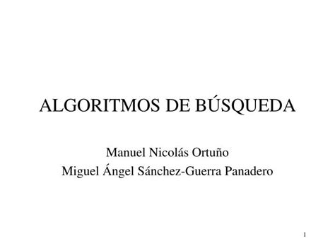 PPT ALGORITMOS DE BÚSQUEDA PowerPoint Presentation free download ID