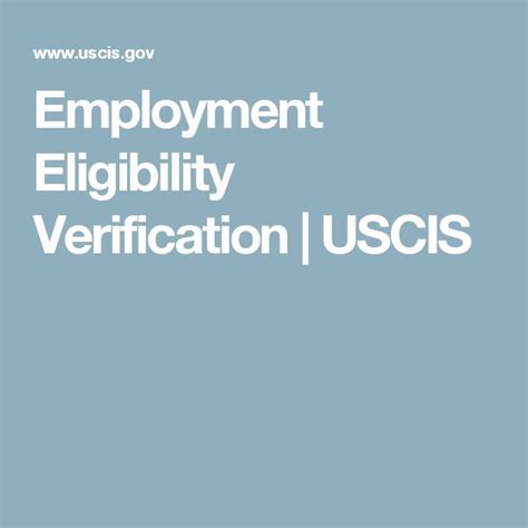 Employment Eligibility Verification Uscis Employment Employment Authorization Document