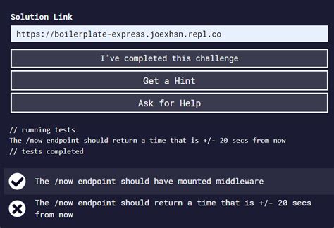 chain middleware to create a time server problem javascript the