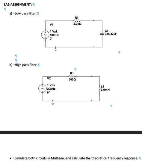 Solved Simulate Both Circuits In Multisim And Calculate