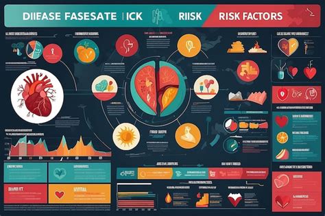 Premium Photo Heart Disease Risk Factors Infographic In Flat Design Vector Illustration