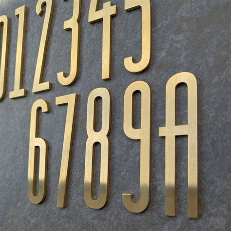 Solid Brass Door Numbers Stick On Fixing Housenumbers Limited