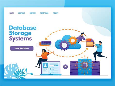 Database System Management Landing Page Design Manage Control And Manage Data Access To