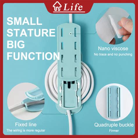 Wall Mounted Socket Extension Sticker Cable Organizer Two In One Extension Cable Plug Socket