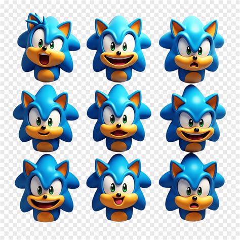 Sonic Emojis Png Uma Explosão De Emoções Em Formas Dinâmicas E Coloridas