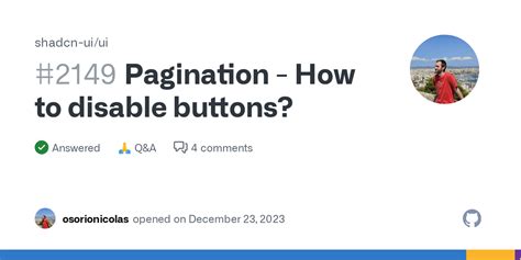 Pagination How To Disable Buttons · Shadcn Ui Ui · Discussion 2149