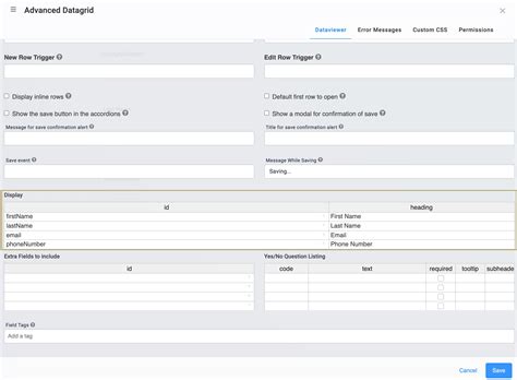 Advanced Datagrid Component