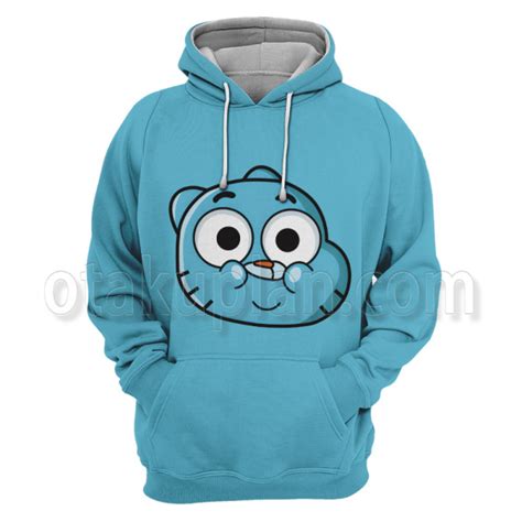 The Amazing World Of Gumball Gumball Watterson Head Cosplay Hoodie