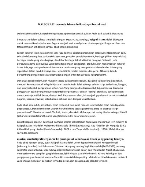 Kaligrafi Pdf