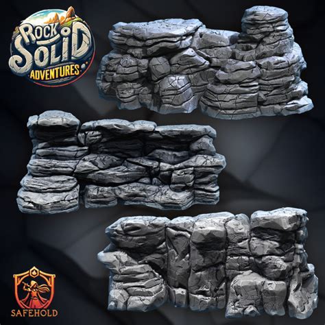 3d Printable Rock Walls Set By Safehold