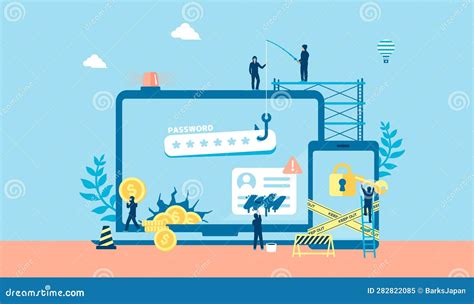 Cyber Crime Internet Security Banner Illustration Stock Vector Illustration Of Protection