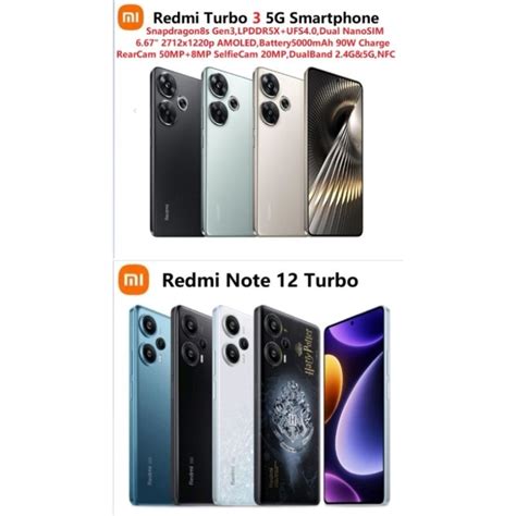Redmi Turbo3 Note 12 Turbo 3 5G Android Smartphone No COD Shopee Philippines