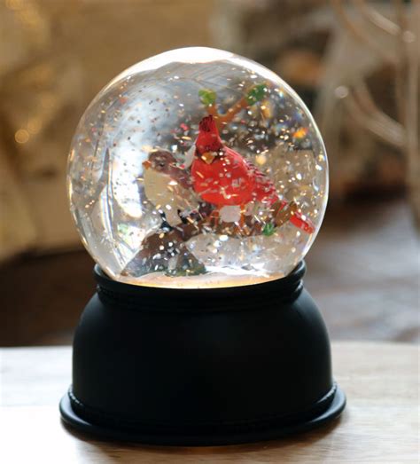 Christmas Snow Globes Battery Operated Swirling Glitter Lighted