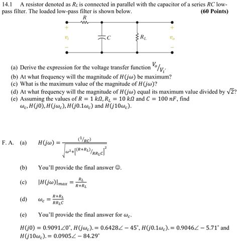 Solved 141 A Resistor Denoted As Rz Is Connected In Parallel With The
