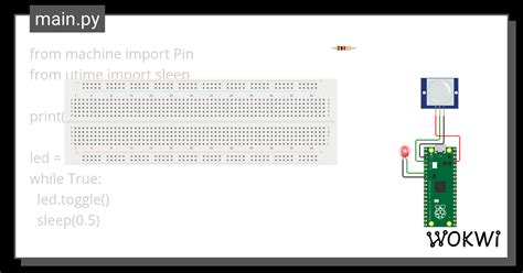 Blink With Micropython Copy Wokwi Esp32 Stm32 Arduino Simulator