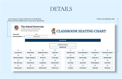 Classroom Seating Chart Template Maker At Eric Mullins Blog