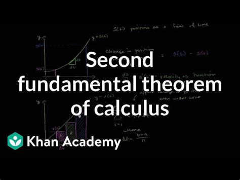 Free Video Intuition For Second Part Of Fundamental Theorem Of Calculus Ap Calculus Ab Khan