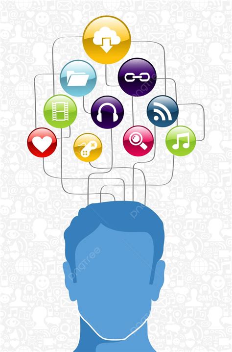 Social Media Man Diagram Cel Team Silhouette Vector Cel Team