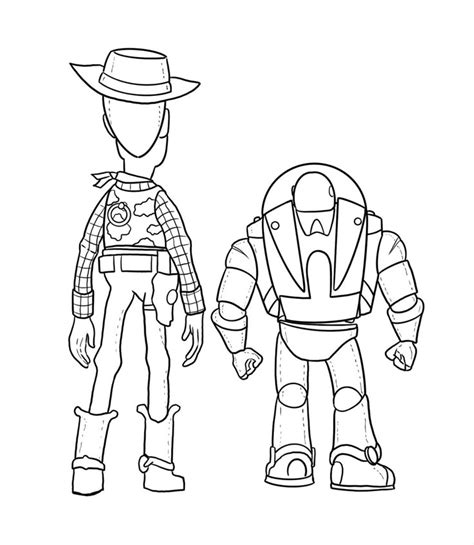 Buzz Lightyear En Woody Tekening 43 Toy Story Kleurplaat Download