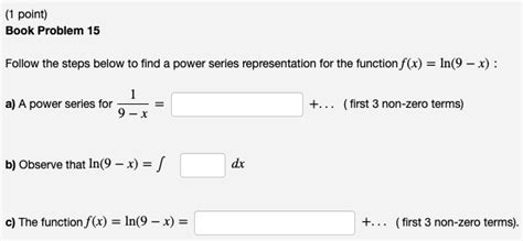 Solved 1 Point Book Problem 15 Follow The Steps Below To Chegg Com