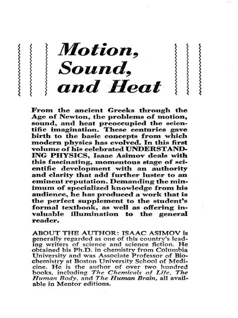 understanding physics isaac asimov understanding physics motion sound and heat volume 1