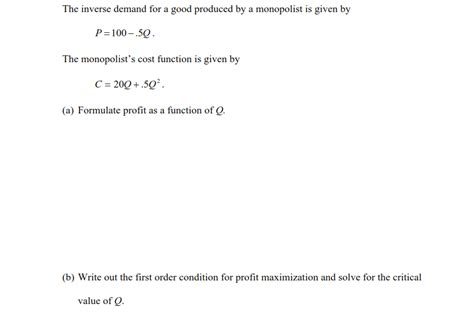 Solved C Verify That The Second Order Condition For A