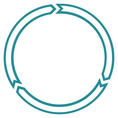 Rotation Circle Outline Vector Icon Stock Vector Image By