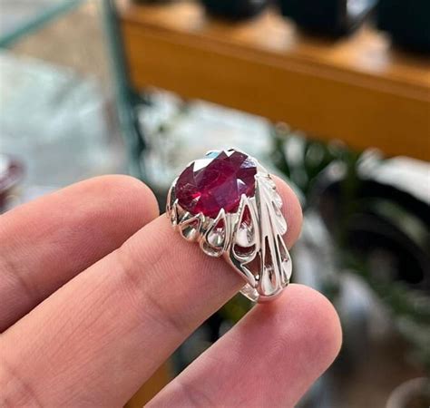 8 Carat Natural Ruby Sterling Silver 925 Handmade Ring Real High