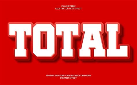 Premium Vector Total Text Effect