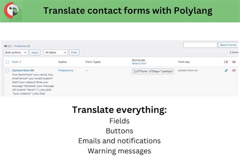 How to Translate Contact Forms with Polylang – Polylang