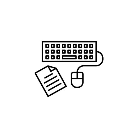 Workplace Keyboard Vector Icon Illustration 23015922 Vector Art At Vecteezy
