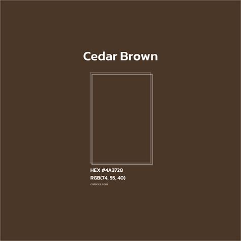 About Cedar Brown Color Codes Matching Colors And Paints