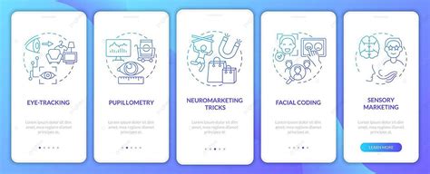 Neuroscience Methods Onboarding Mobile App Page Screen Mobile Website Gradient Vector Mobile
