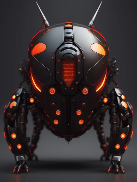 Premium Free Ai Images Cybernetic Ladybug Robot Shiny Materials
