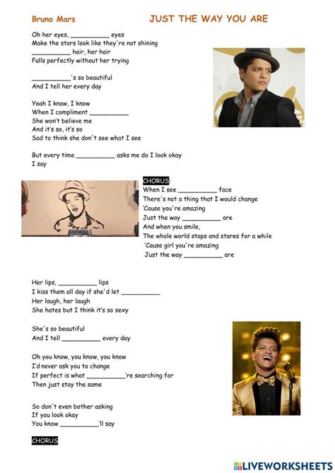 Bruno Mars Just The Way You Are