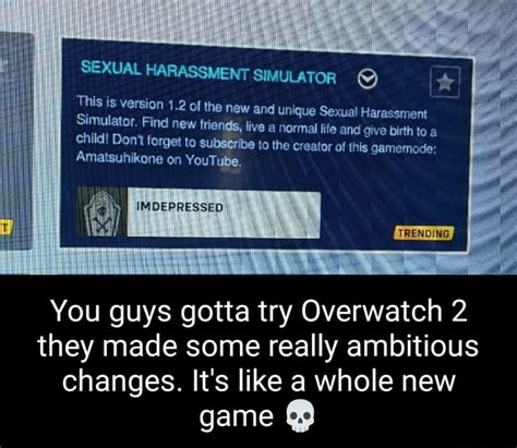 Sexual Harassment Simulator Sexual Harassment If And Give Birth To A