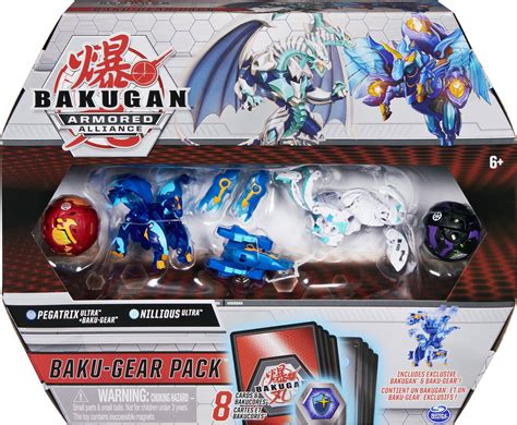 Bakugan Baku Gear 4 Pack Pegatrix Ultra With Baku Gear And Nillious