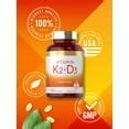 Vitamin K2 And D3 Supplement 300 Softgels 200mcg K2 Mk7 And 10000 Iu