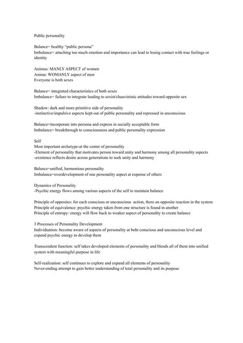 Personality Midterm Exam Review Psyc 2800 Personality Fordham