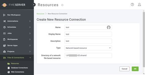 fme server network based resource connection failed community