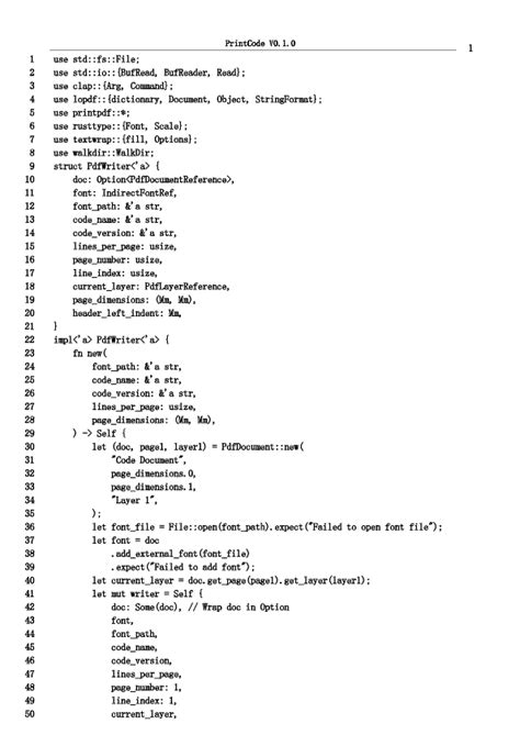 Github Yliu7949printcode Printcode 是一个用于从代码文件生成 Pdf 文档的命令行工具。