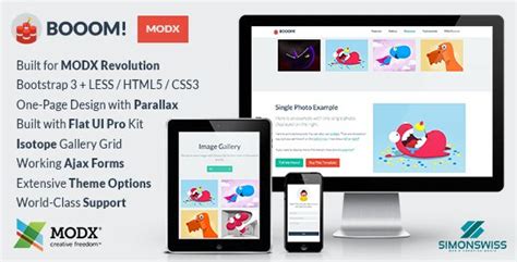 Booom Bootstrap Flat Ui Pro Theme For Modx Codemarket