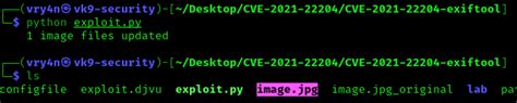 Exiftool 1223 Arbitrary Code Execution Privilege Escalation Cve 2021 22204 Vk9 Security