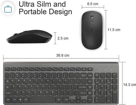 Joyaccess Wireless Keyboard And Mouse Up To 2400 Dpi Resolution 5 Level Adjustment Full Size