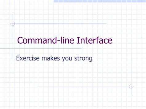 Ppt Command Line Interface Powerpoint Presentation Free Download Id3292257