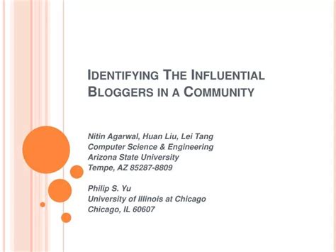 Ppt Identifying The Influential Bloggers In A Community Powerpoint Presentation Id837818