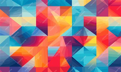 Premium Vector Pattern Of Colorful Geometric Abstract Shapes Colorful Contemporary Vector