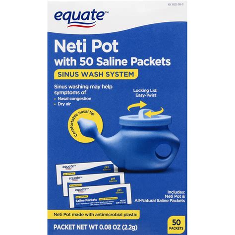 Equate Neti Pot With Saline Packets 50 Each Delivery Or Pickup Near Me Instacart
