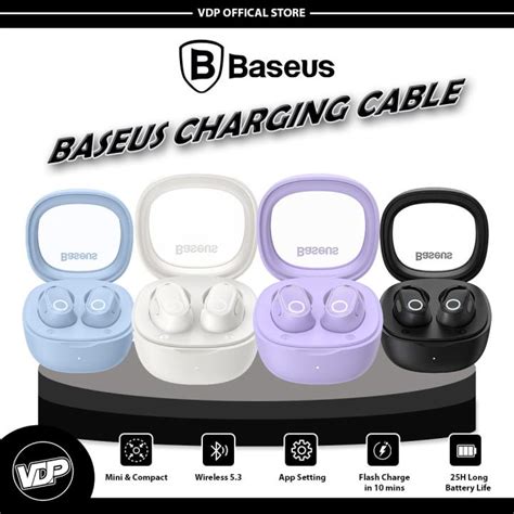 Baseus Wm Wireless Earphones Tws Bluetooth Earbuds With Touch Control Noise Cancelling App
